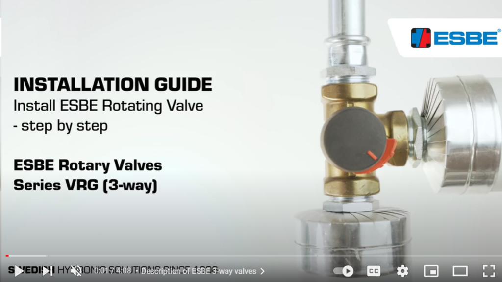 ESBE Rotary Valves | 3 and 4-Way Mixing/Diverting Valves